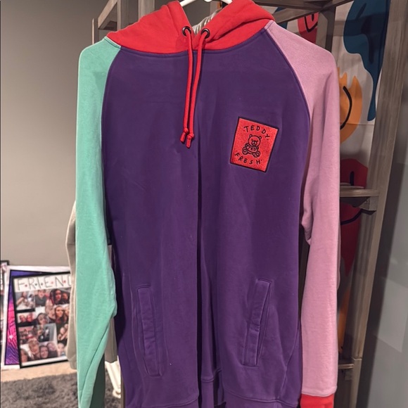 Teddy Fresh | Shirts | Adult Large Teddy Fresh Kids Colorblock Hoodie ...